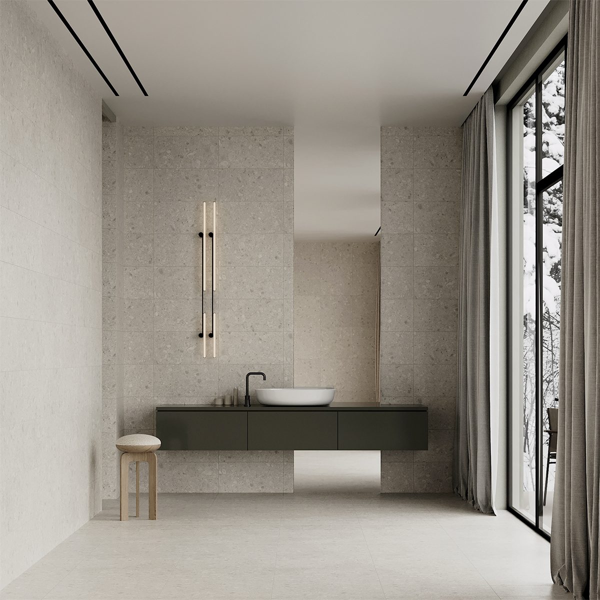 Klinker Flodsten Snow 120x120 – Kakelgiganten